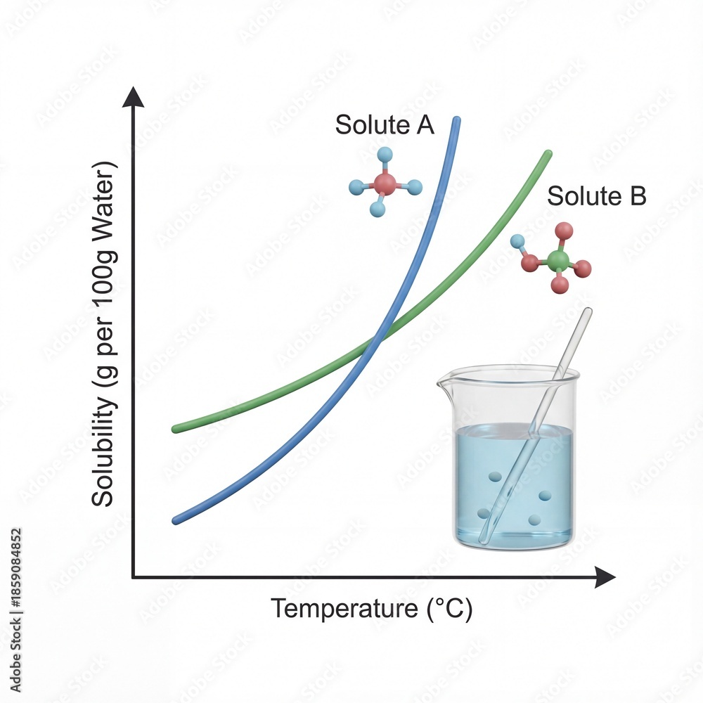 A scientific illustration showing the relationship between temperature ...