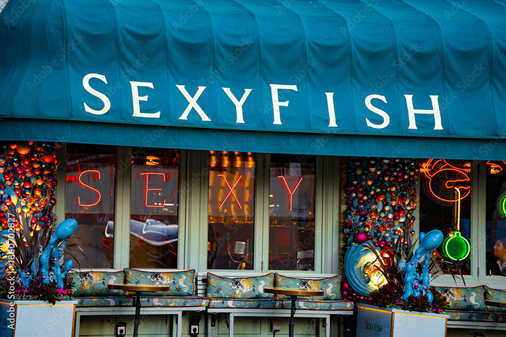 Photo Stock Sexy Fish High-End, Japanese-Inspired Seafood Restaurant ...