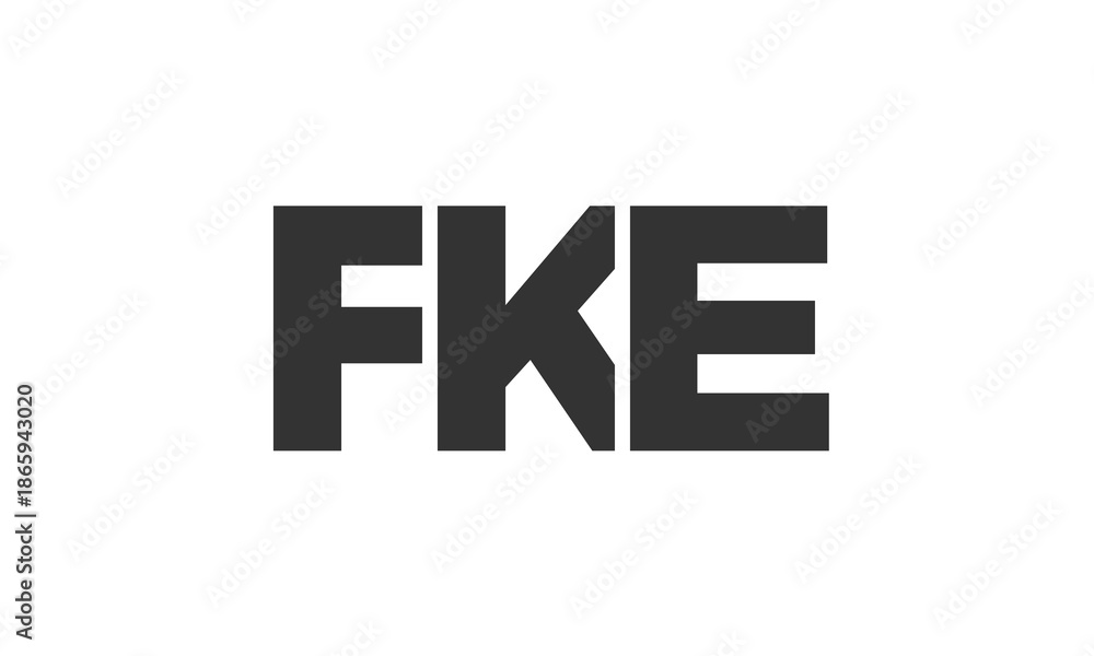 FKE logo design template with strong and modern bold text. Initial ...