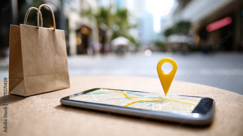 smartphone displaying a delivery tracking app with real-time location ...