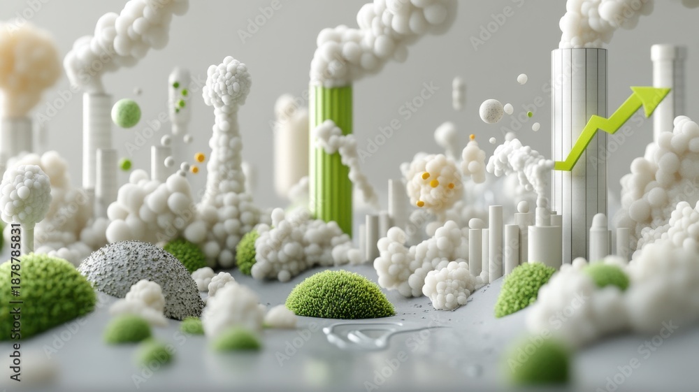 Timeline graphic illustrating CO2 emissions before and after climate ...