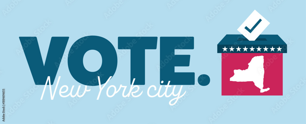 Vote. New York. Encouraging citizens to vote in elections, featuring ...