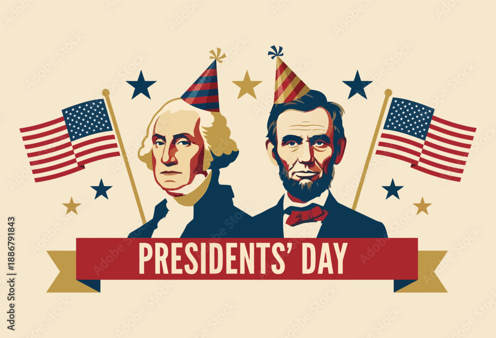Presidents' Day celebration with George Washington and Abraham Lincoln ...