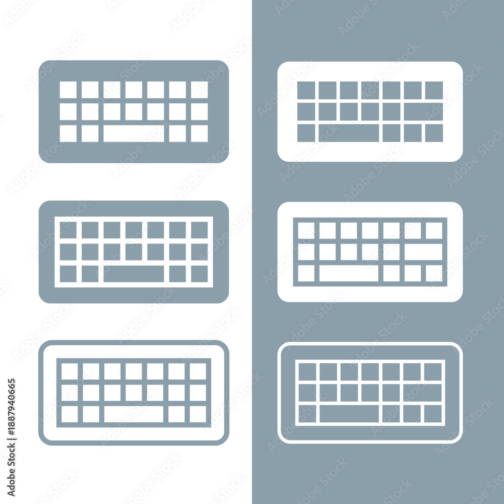 Vetor Keyboard icon. Attribute of a computer or laptop. Symbol for ...