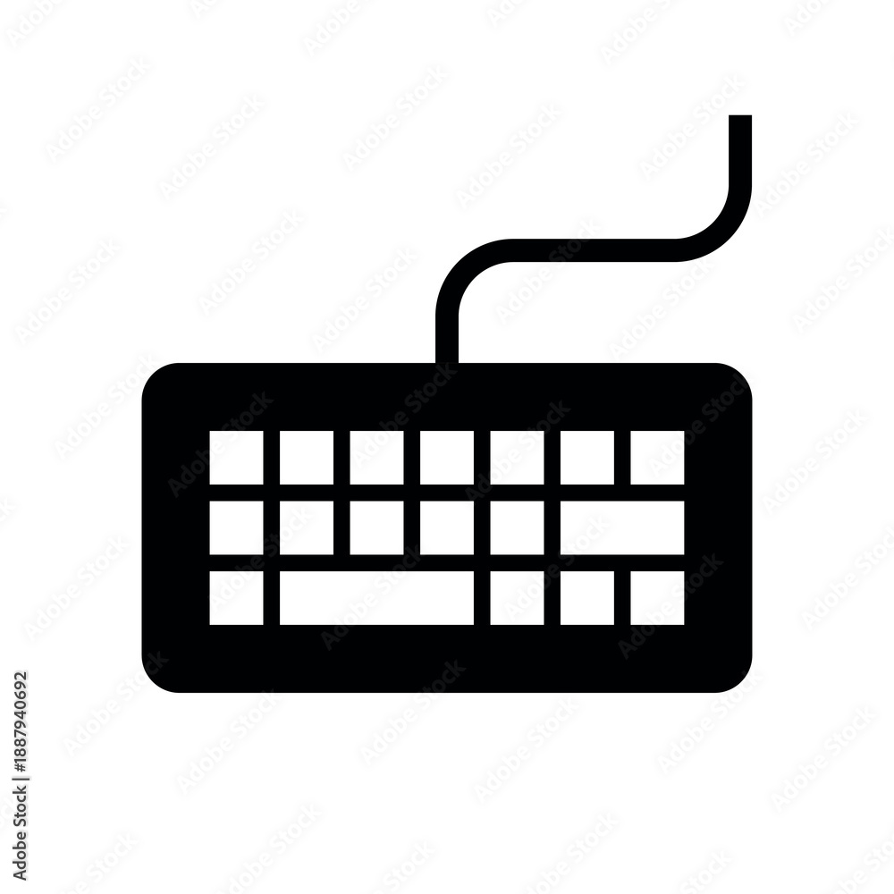 Vector de Stock Keyboard icon. Attribute of a computer or laptop ...