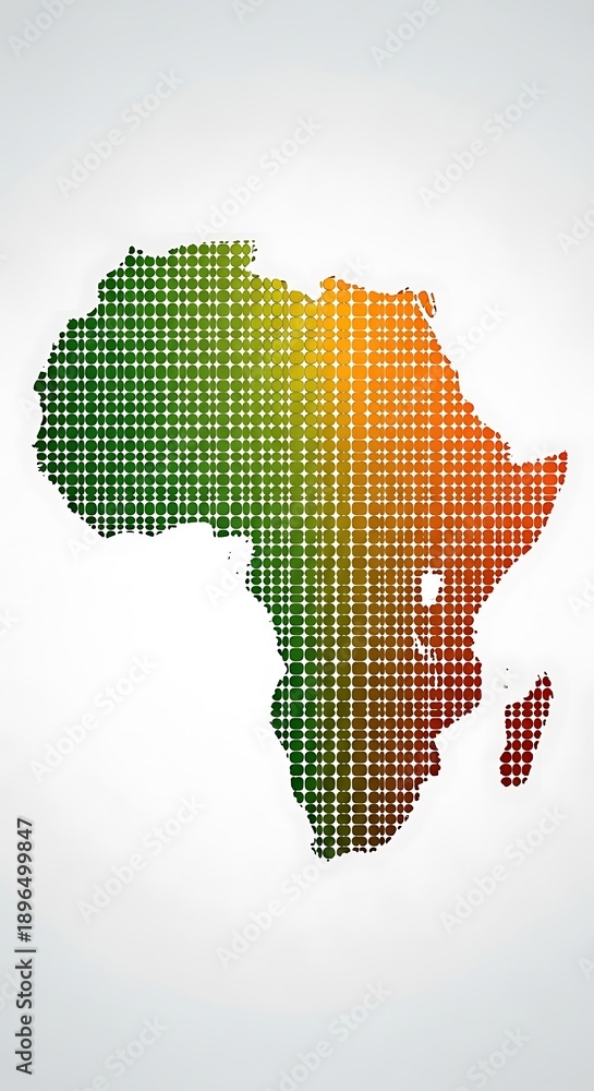 Stock-Foto „Africa Continent Map in Rasta Colors - A Symbol of Unity ...