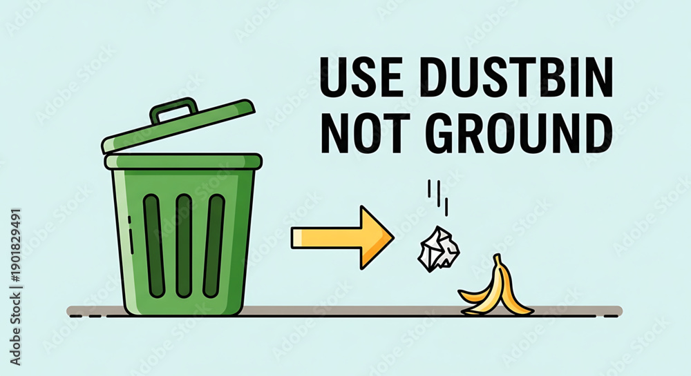 Image vectorielle Stock Waste management illustration green dustbin ...