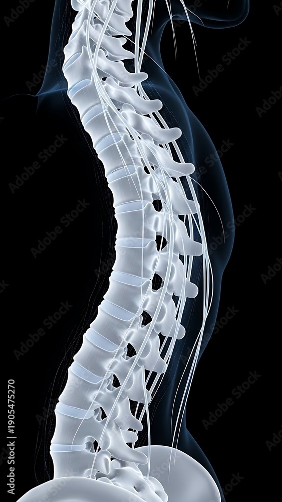 Ilustración de Stock Vista de perfil lateral de la anatomía de la ...