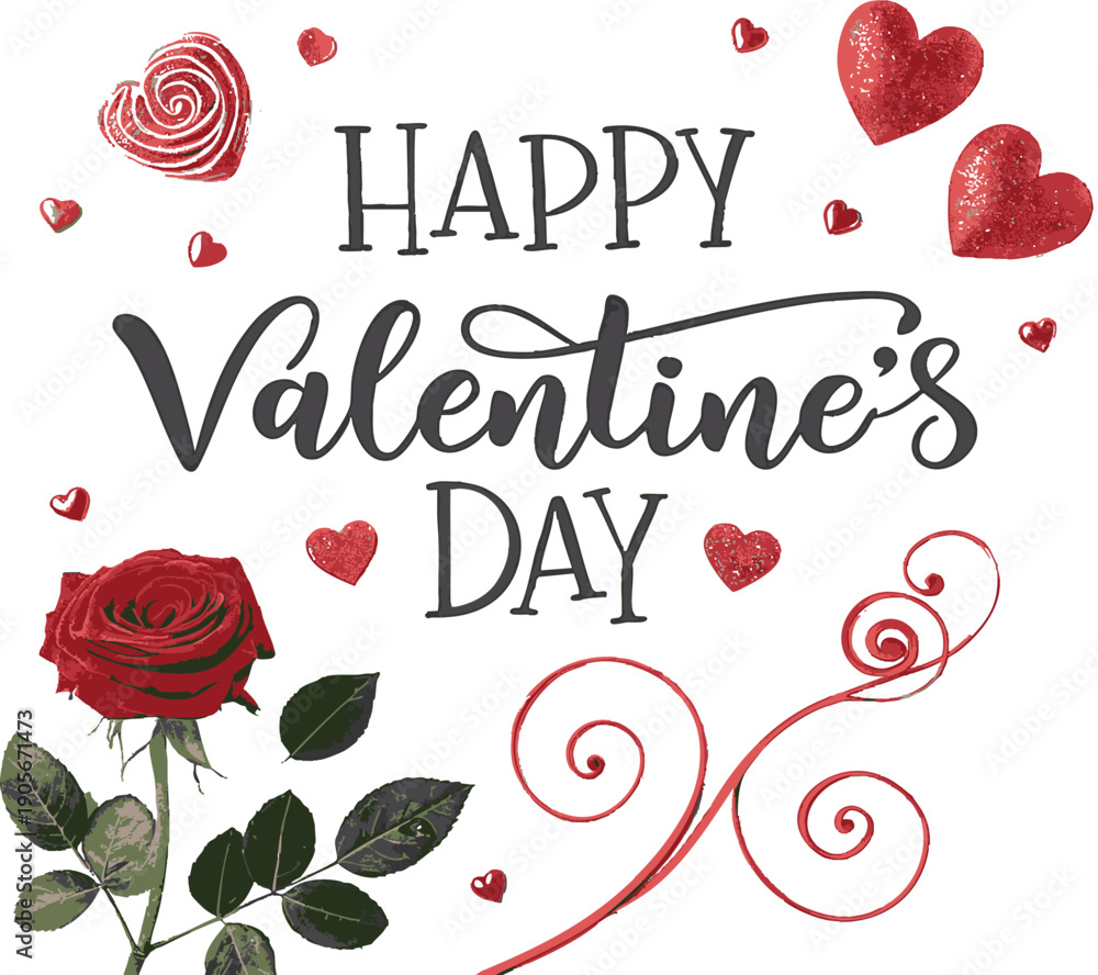 Valentine's Day Wishes: A romantic visual featuring Happy Valentine's ...