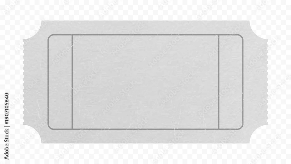 Image vectorielle Stock Vintage paper ticket. Realistic old style ...