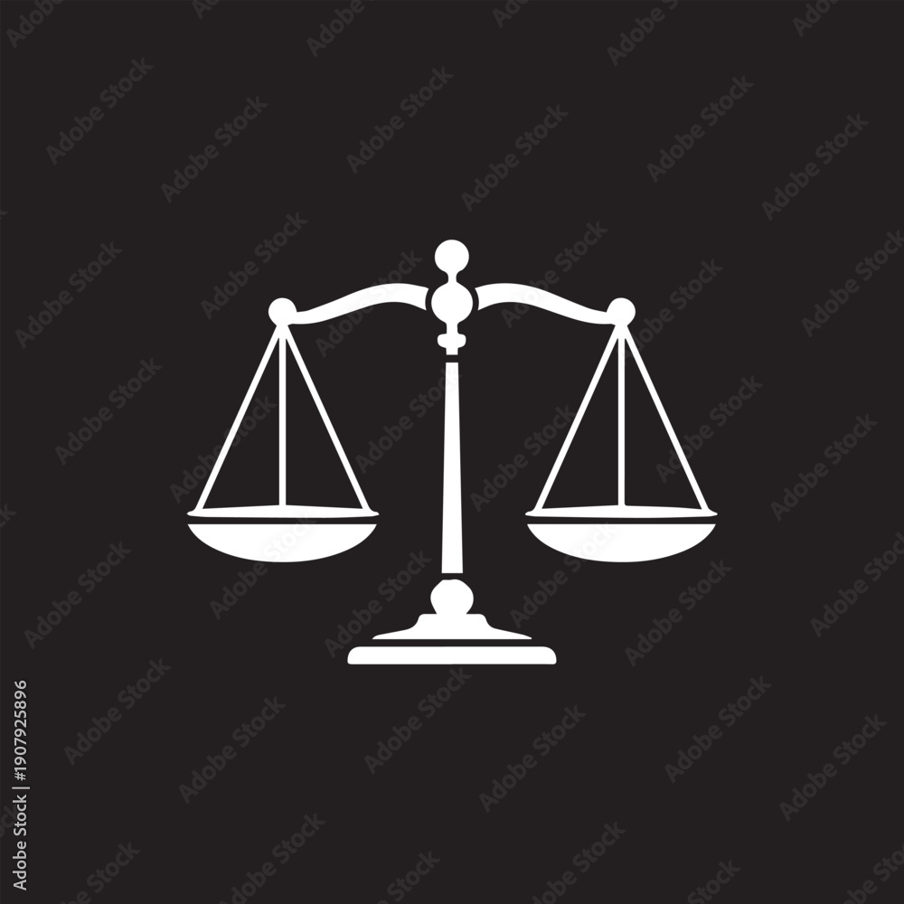 Justice Scale Vector Illustration,Law Balance Scale Icon,Legal Justice ...