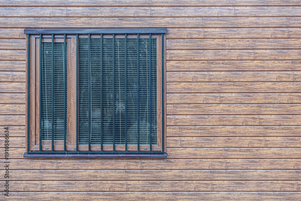 abstract background of window with metal security bars on a house ...