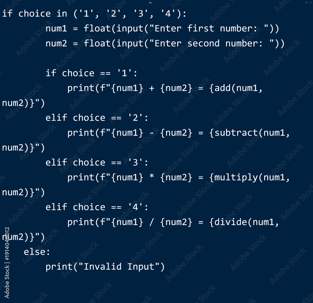 Professional Python Source Code of a Calculator Program with Syntax ...