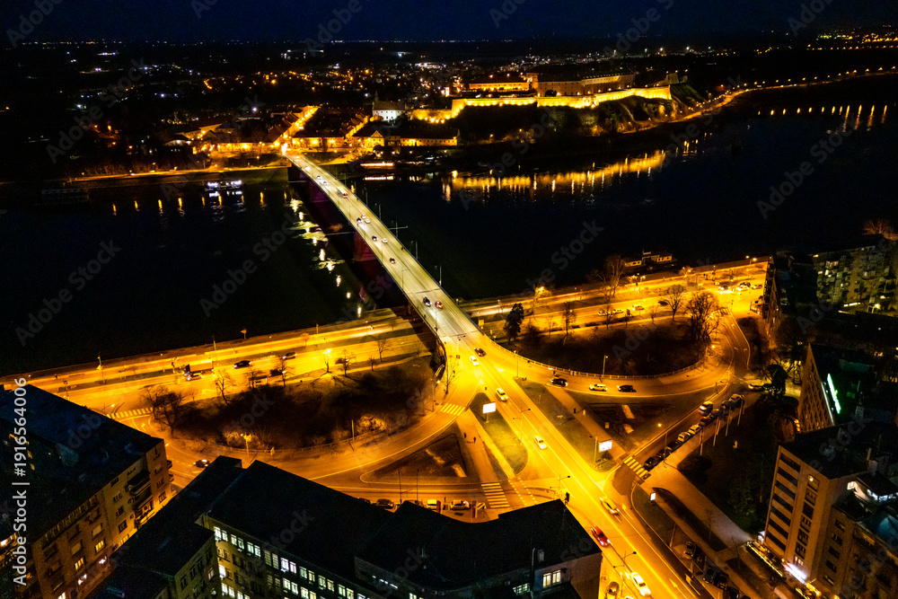 Stock-Foto „Novi Sad - Serbia, February 12, 2026: Aerial view of ...