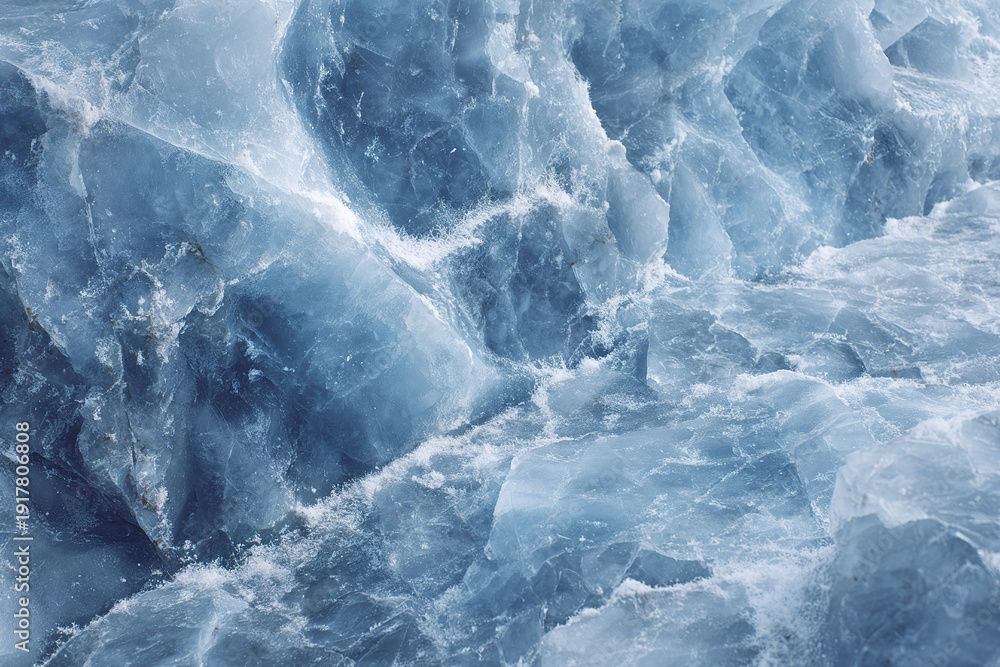 Glacier ice wall texture with frozen surface icy blue background ...