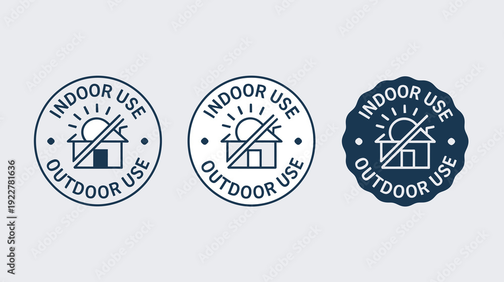 Indoor and Outdoor Use Only Warning Labels, Product Specification Icons ...