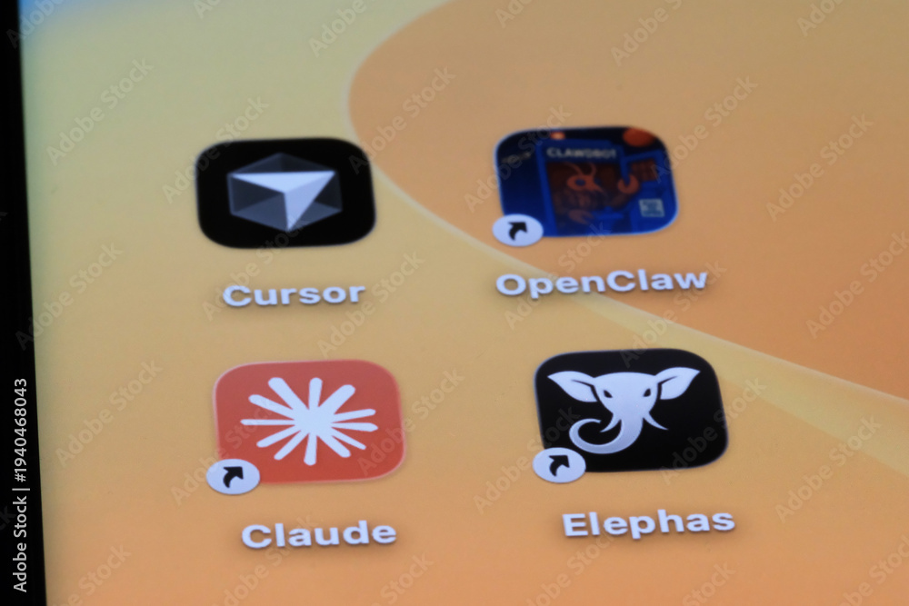 Shanghai,China-March 8th 2026: Cursor, OpenClaw, Claude, Elephas app ...