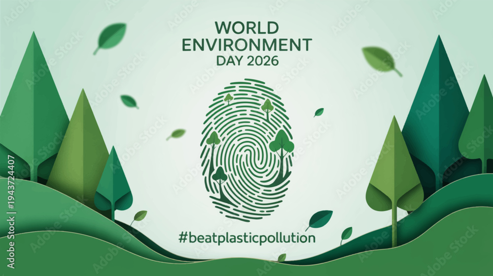 Image vectorielle Stock World environment day 2026 eco friendly ...
