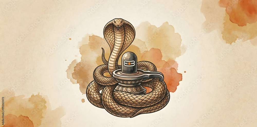 Naag Panchami Festival Banner Template with Shiva Ling for Hindu ...