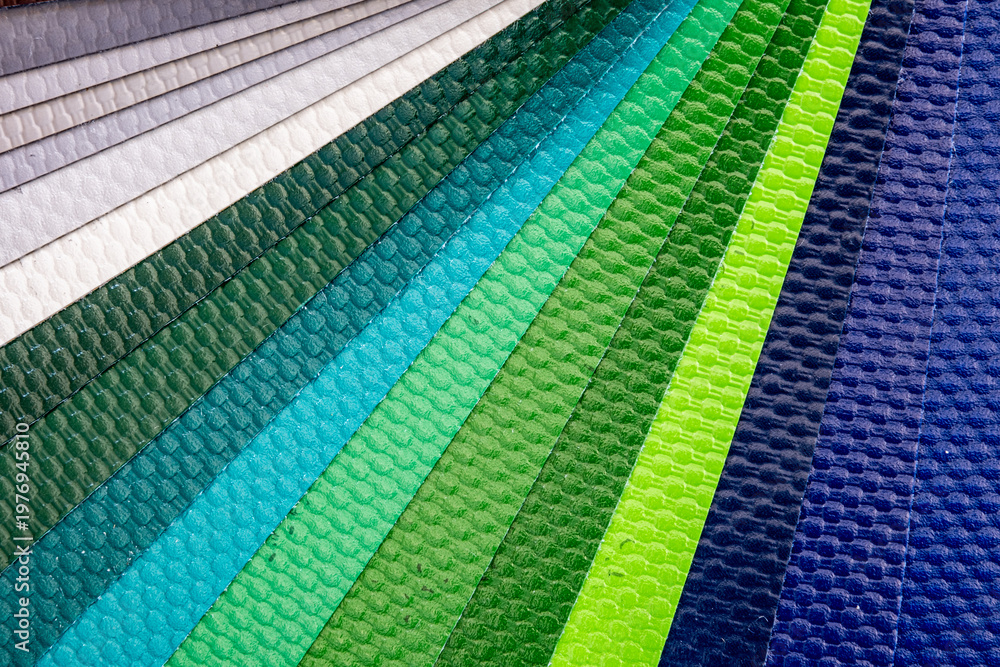 Sample of PVC Polymer Vinyl, Material design color palette layout, RAL ...