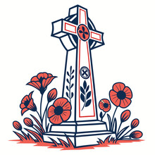 Celtic Poppy Remembrance Cross Free Stock Photo - Public Domain Pictures