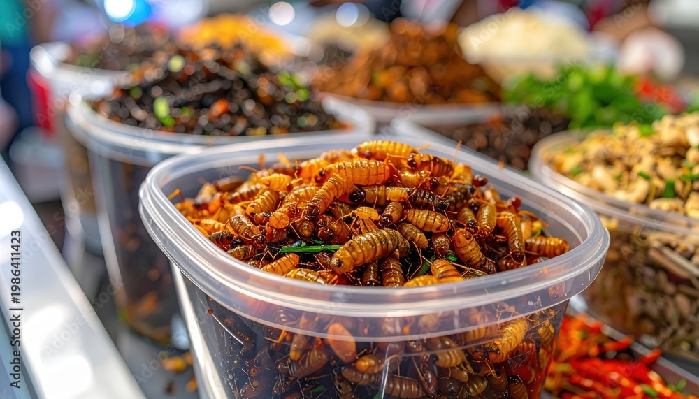 Edible Insect Larvae Containers, A Culinary Delight and Protein Source ...