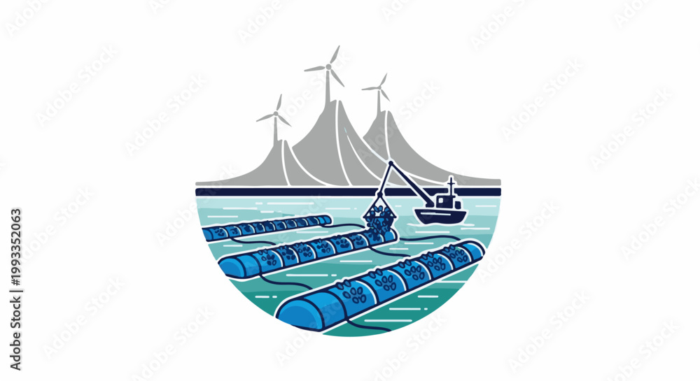 Offshore energy harvesting with offshore wind turbines and water based ...