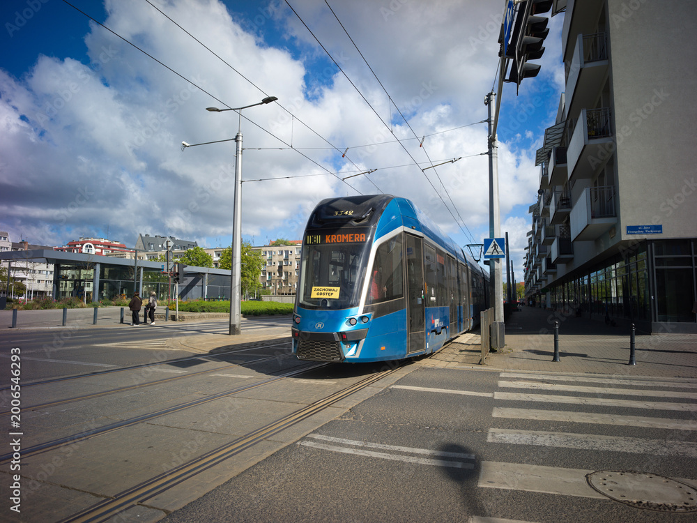 Wroclaw, Poland, 24th April 2026, Tram from the MPK tramway network and ...