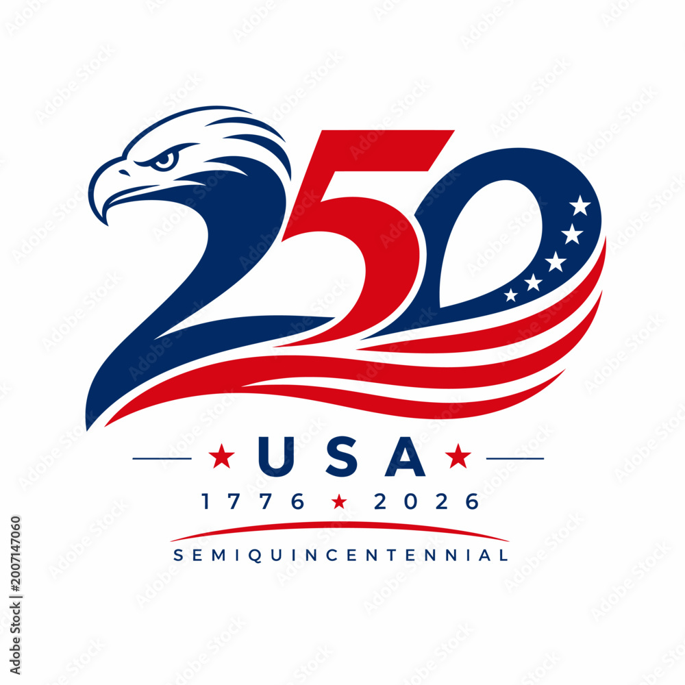 Usa 250th anniversary logo celebrating two and a half centuries of ...
