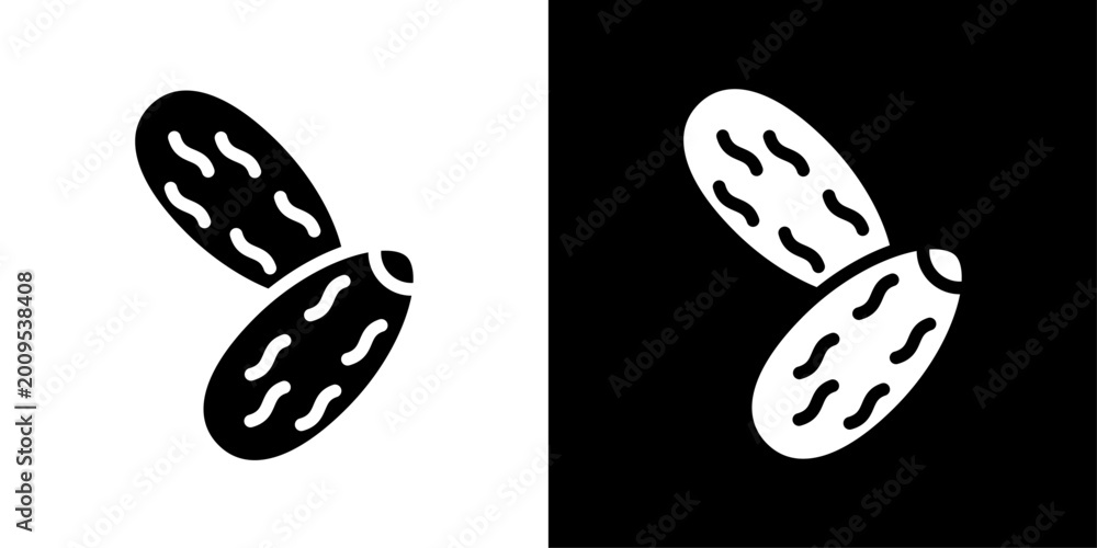 Dates icon representing dry fruits, Ramadan iftar meals, healthy ...