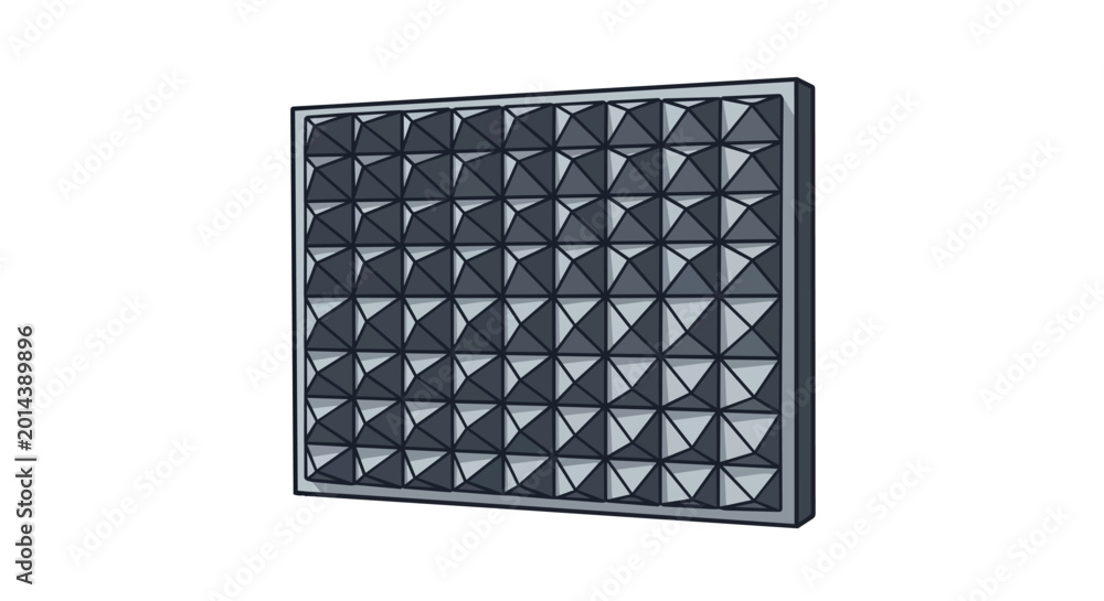 Professional Grey Pyramid Texture Acoustic Foam Panel for Sound ...