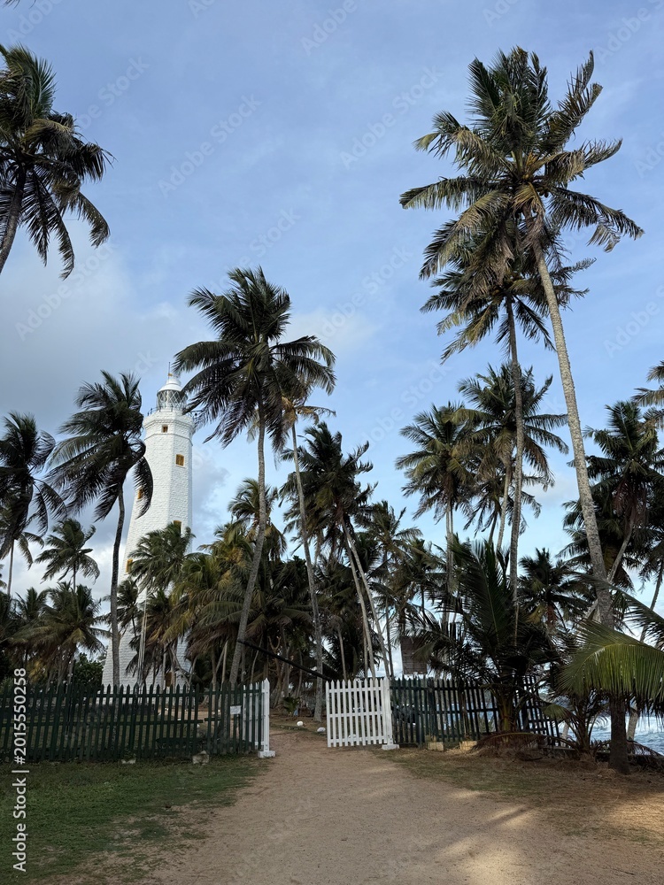Dondra Lighthouse on the southern coast of Sri Lanka Stock Photo ...