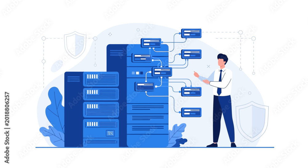Data Center Management: Server Rack Configuration & Network Flow ...