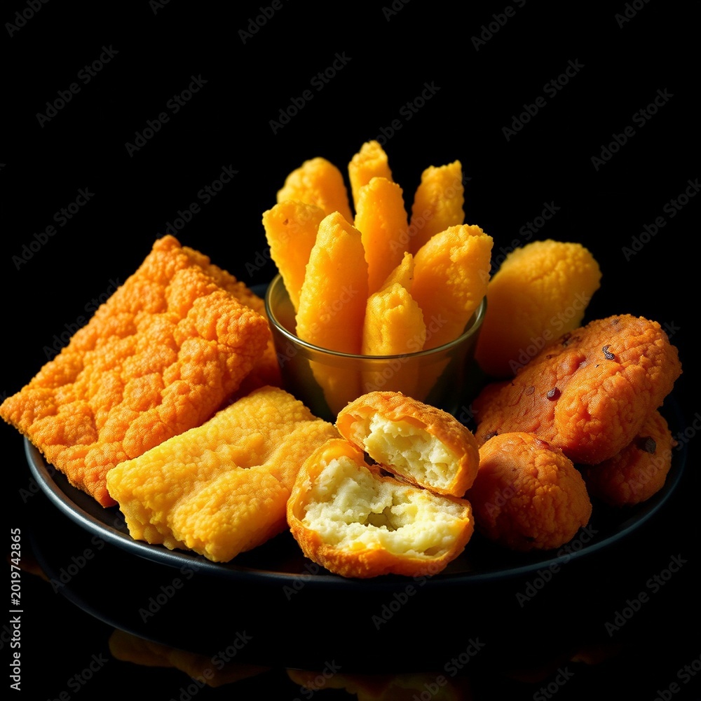 Indonesian traditional fried snacks. Tofu. potato, tempe , crispy ...