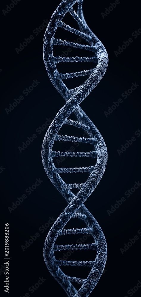 Advanced Molecular Biology DNA Spiral Structure Render for Healthcare ...
