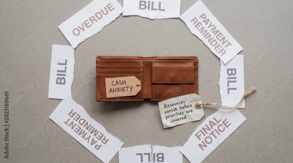Wallet Showing Financial Stress and Anxiety の Stock フォト | Adobe Stock