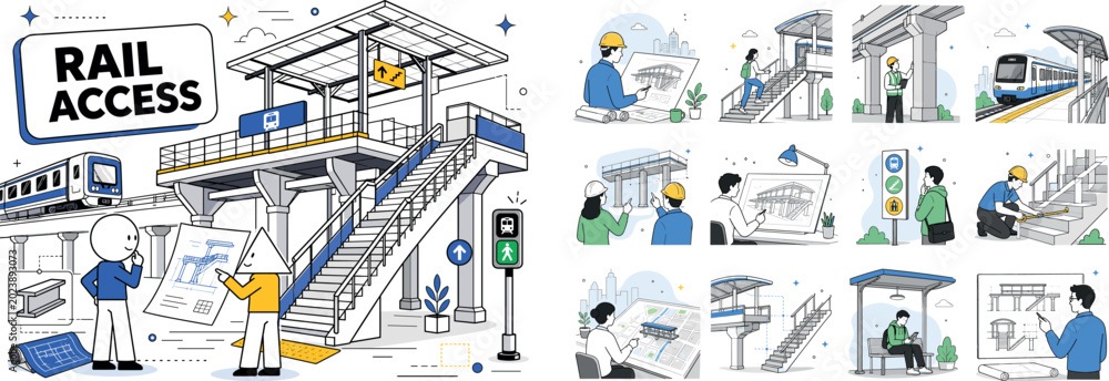 Elevated Train Station. Editorial banner about elevated train station ...