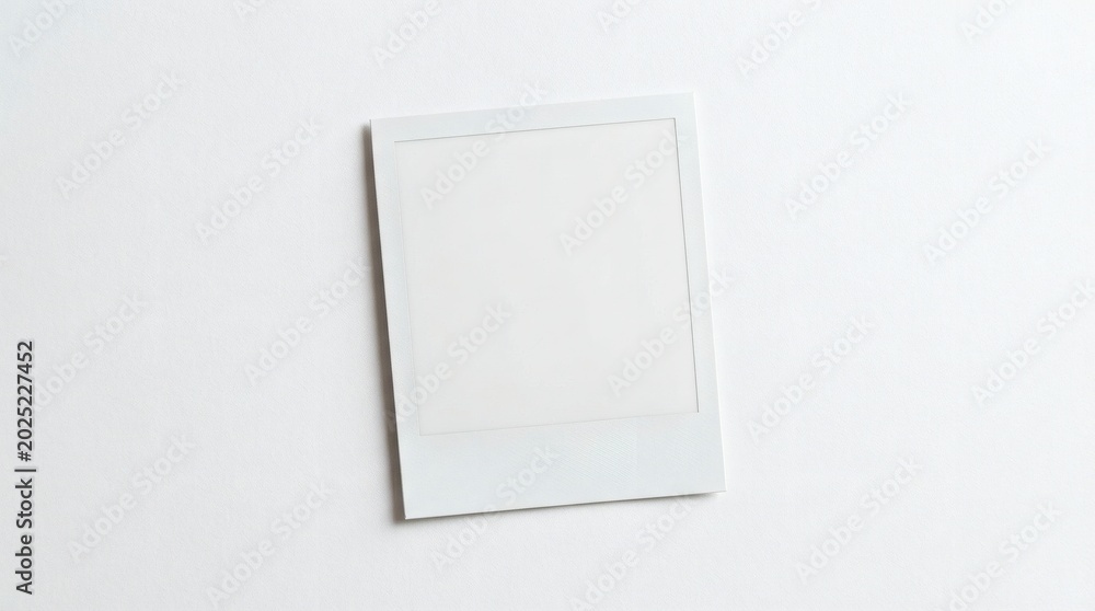 Blank white picture frame, empty frame, white background, square frame ...