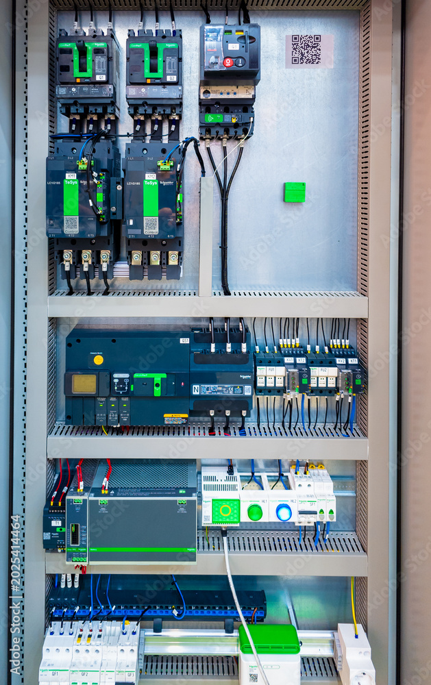 Ukraine, Kyiv - May 12, 2026:Industrial Electrical Control Panel with ...