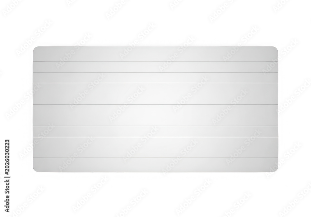 White lined paper texture background rounded corners isolated on ...
