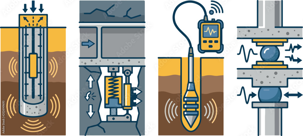 Industrial testing equipment and seismic vibration analysis sensors ...