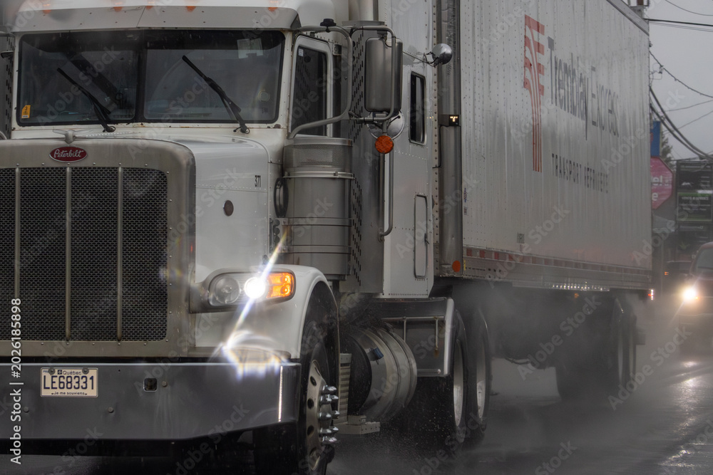 Canada, 13 April 2026 : Peterbilt truck with Tremblay Express trailer ...