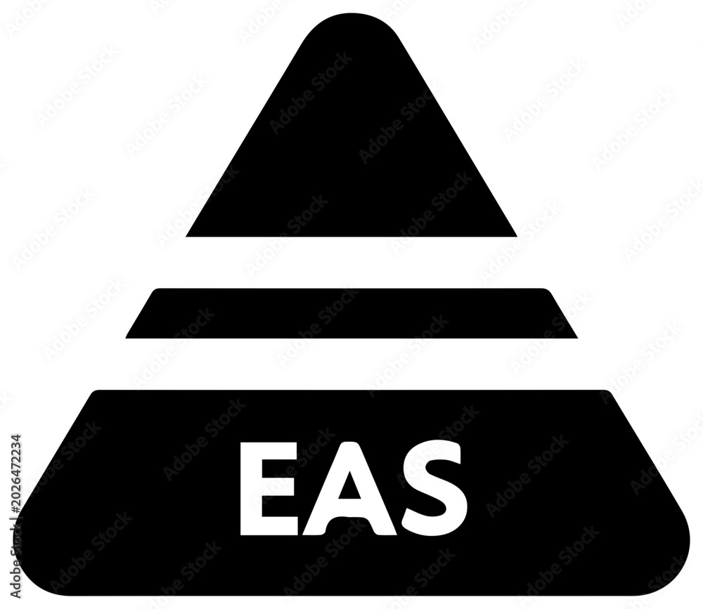 Vector de Stock Solid black filled icon of emergency alert system with ...