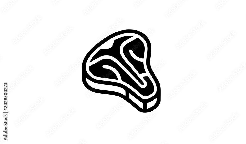 Simple meat icon black vector symbol isolated on white background for ...