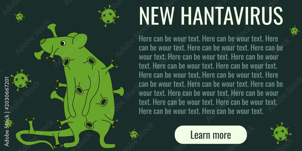 เวกเตอร์ Stock Hantavirus medical Banner template design. Hantavirus ...