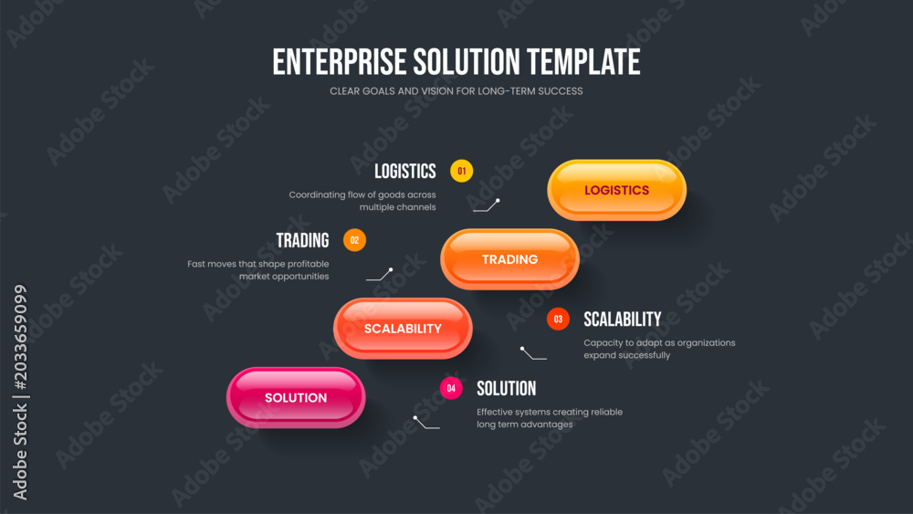 Corporate Profile Four Step Infographic Frame Design. Visual Growth ...