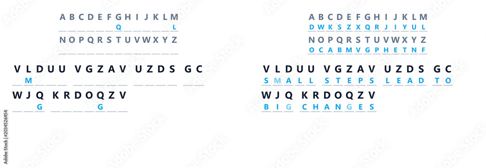 Inspirational cryptogram puzzle with answer key and substitution cipher ...
