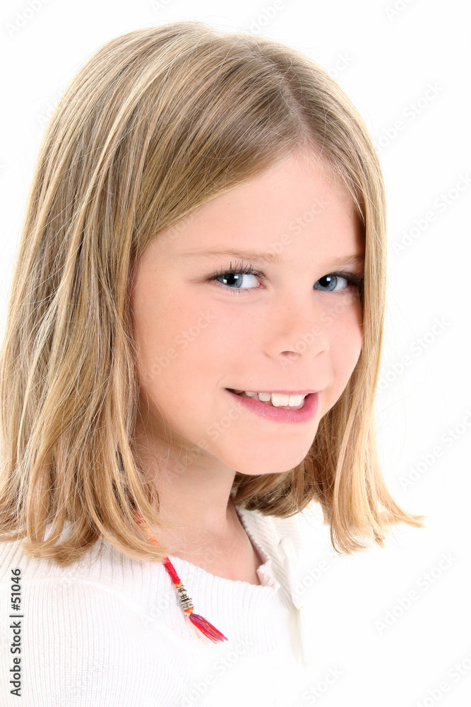 close up of beautiful 10 year old american girl Stock Photo | Adobe Stock