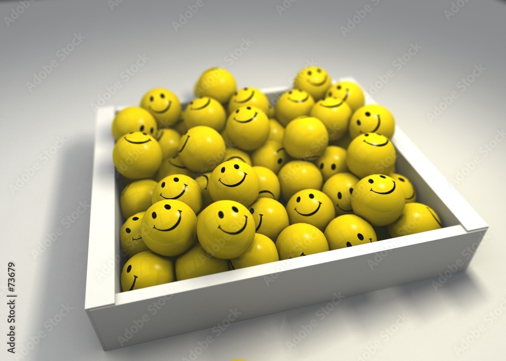 smiley white box Stock Photo | Adobe Stock