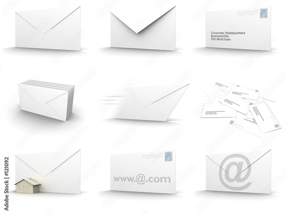 envelope collage Stock Illustration | Adobe Stock